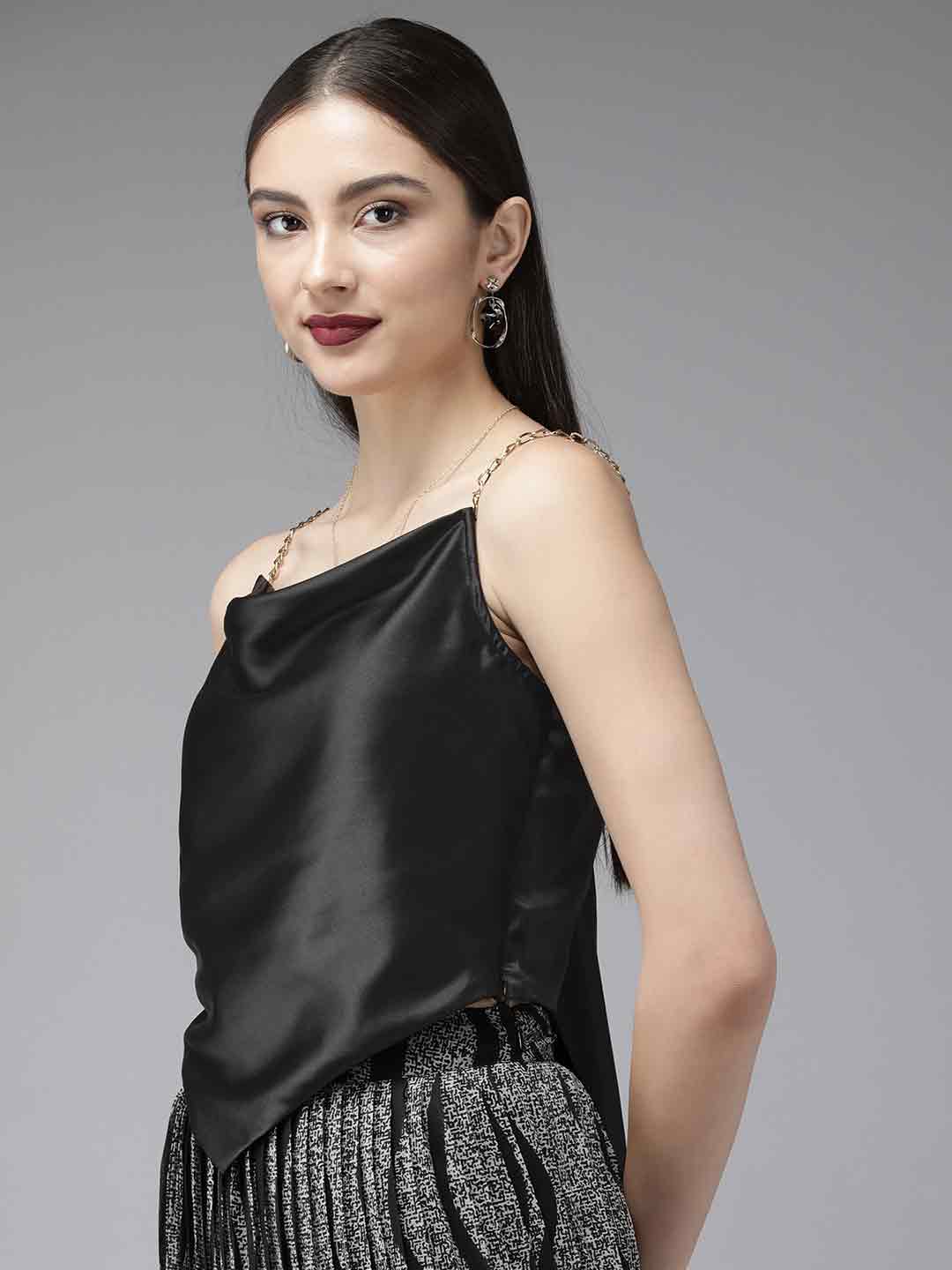 Chain strap back styling top - Mish India